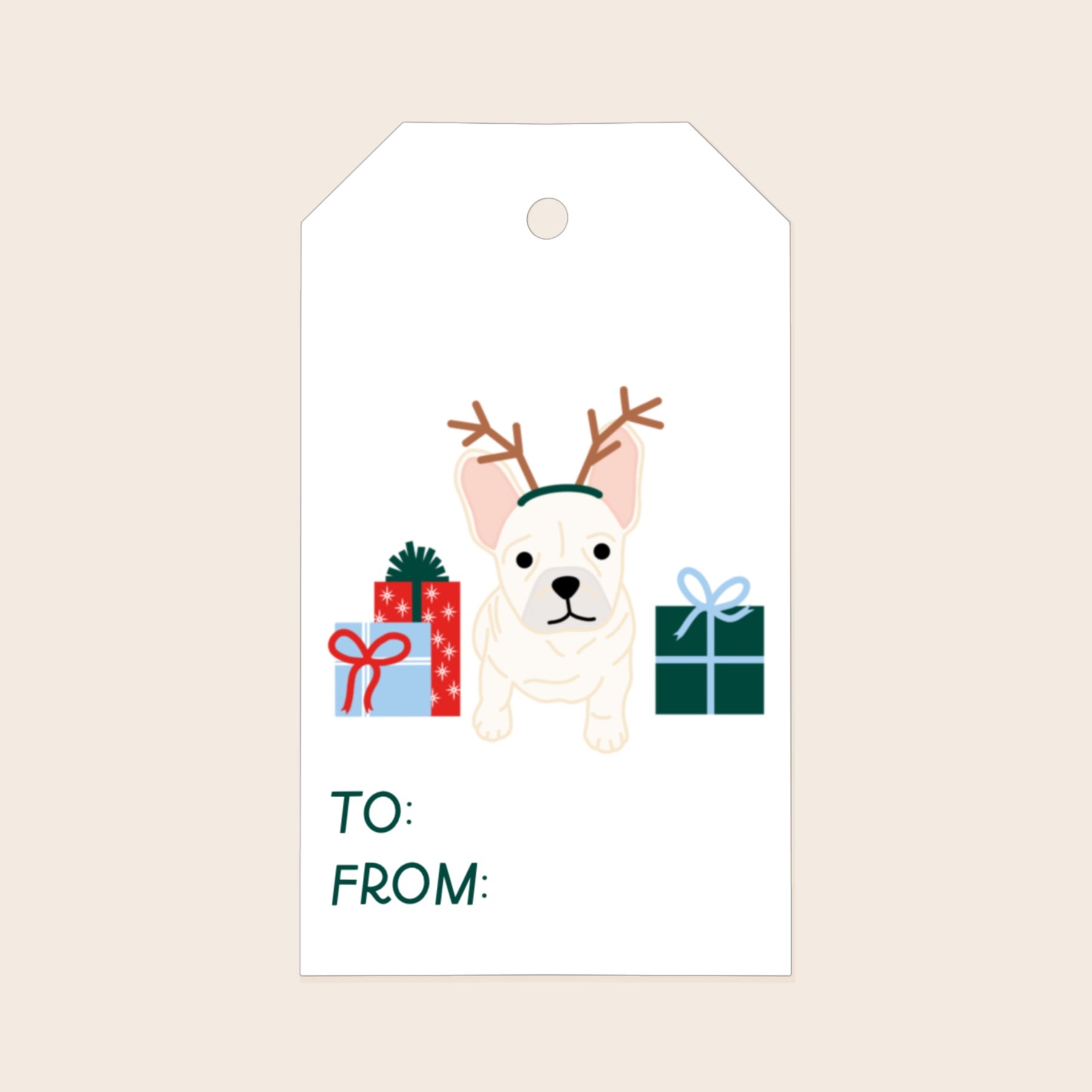 French Bulldog Holiday Gift Tag Set – Just Follow Your Art
